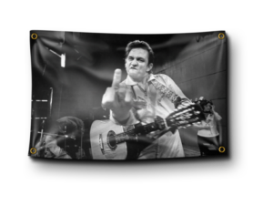 Johnny Cash Middle Finger Flag | Banger Flags