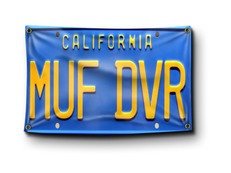 MUF DVR License Plate Flag | Banger Flags