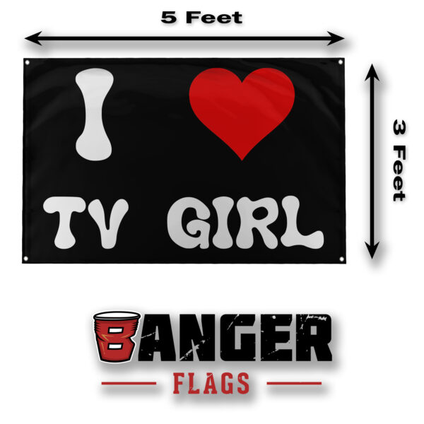 I Heart TV Girl Flag | Banger Flags